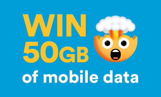 Be in to win 50GB of mobile data with 2degrees! with StudentCard